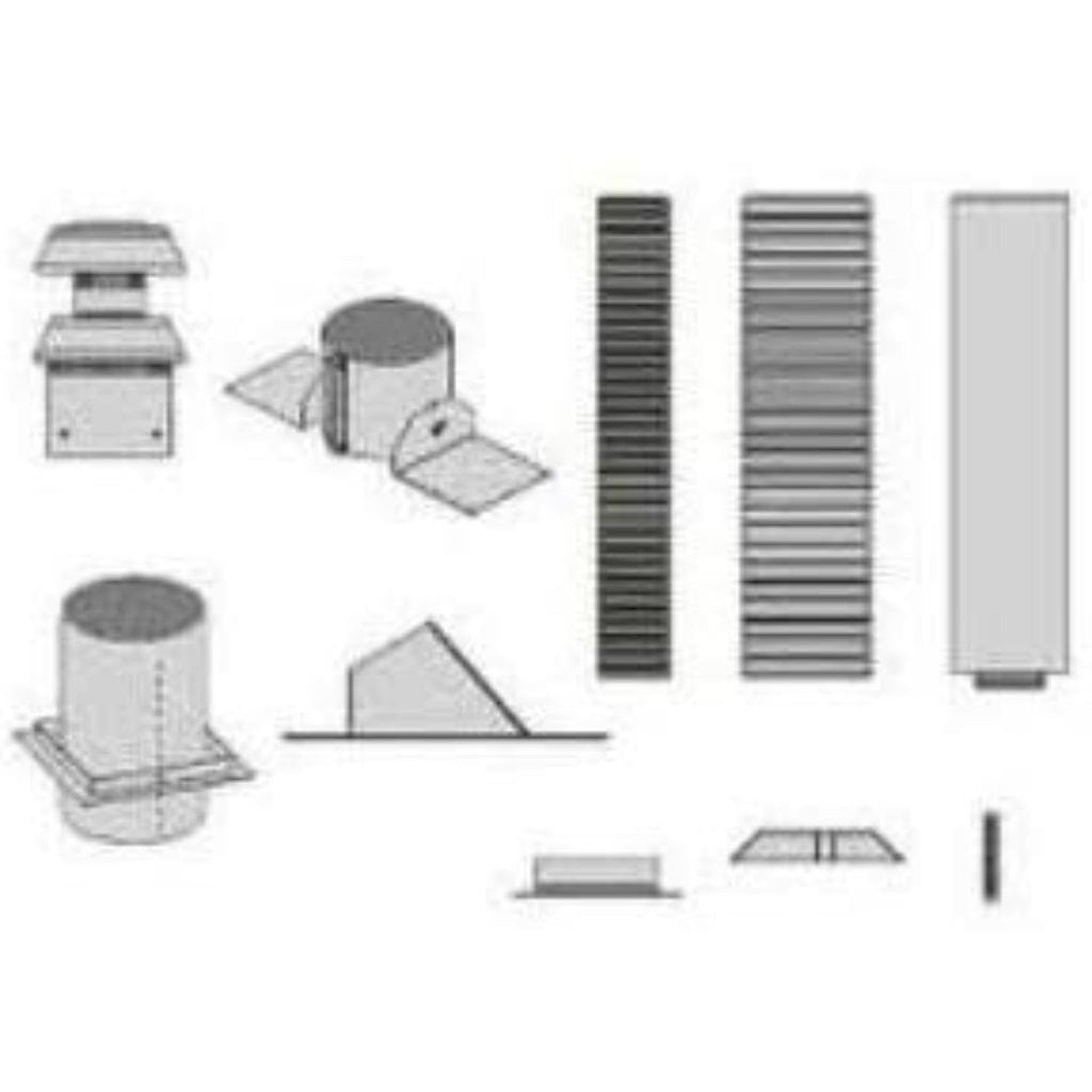 Empire 4 x 6 5/8 Direct Vent Flex Vent Kit Horizontal Round — Urban ...
