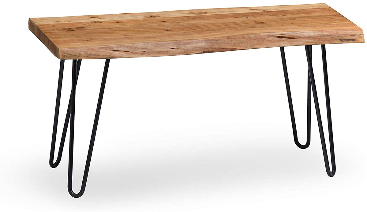 Straight Edge Bench - Steel Hairpin Base — Urban Supply Incorporated