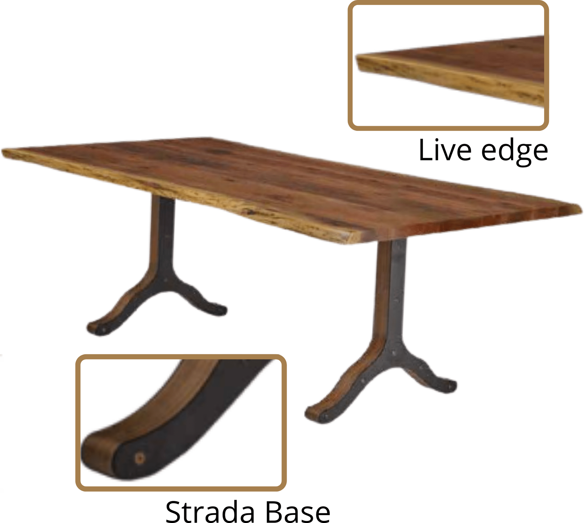 Barkman Furniture Strada Base Dining Table - Elegant Dining Table — Urban Supply Incorporated